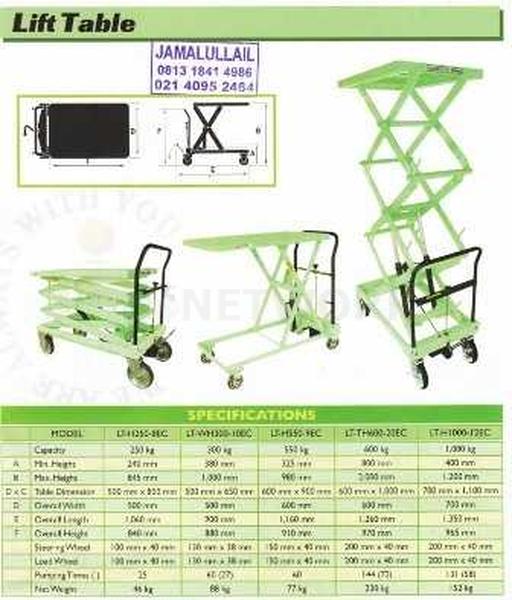 Hidrolic lift table/Lift Table manual dan Electric Merk OPK